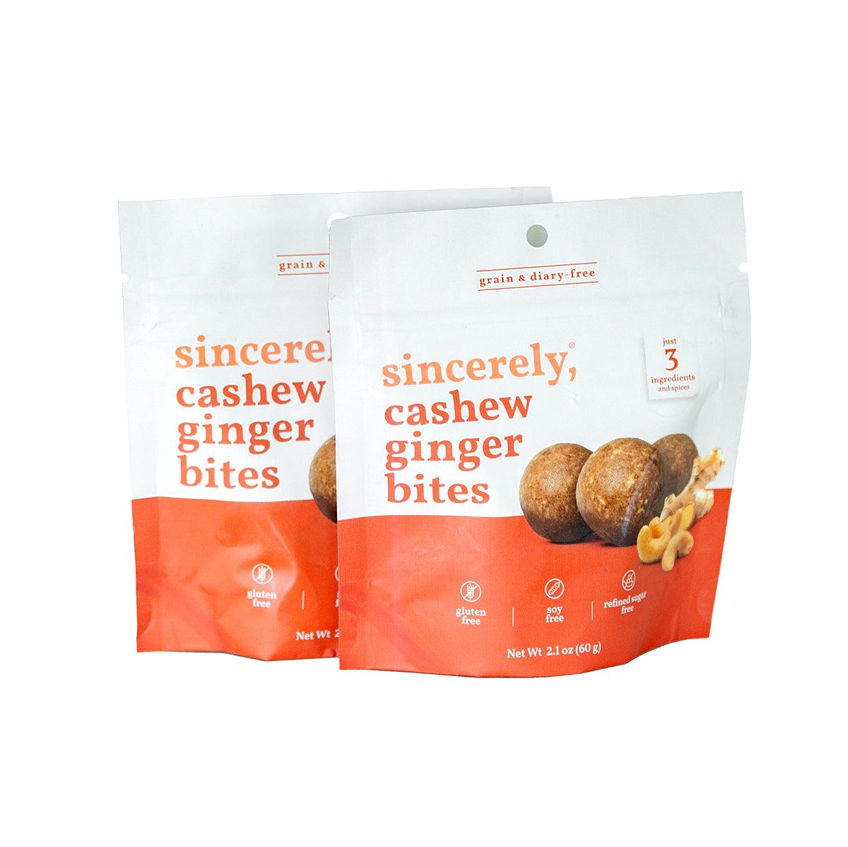 Cashew Ginger Bites – 6 Pack | Gluten Free Dairy Free Snacks – Vegan ...